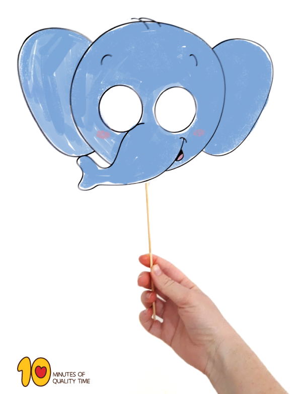 Printable Elephant Mask 10 Minutes Of Quality Time