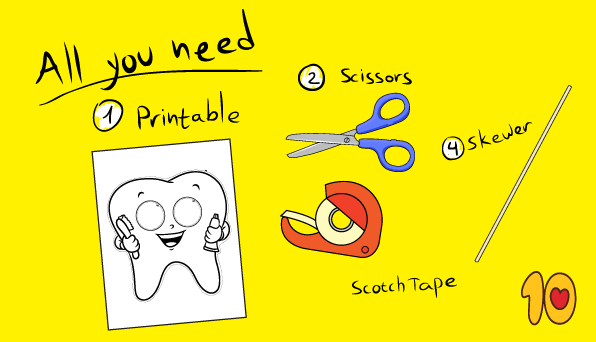 Tooth Mask Printable Template 10 Minutes Of Quality Time
