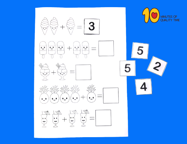 Math For Kindergarten Simple Addition 10 Minutes Of Quality Time