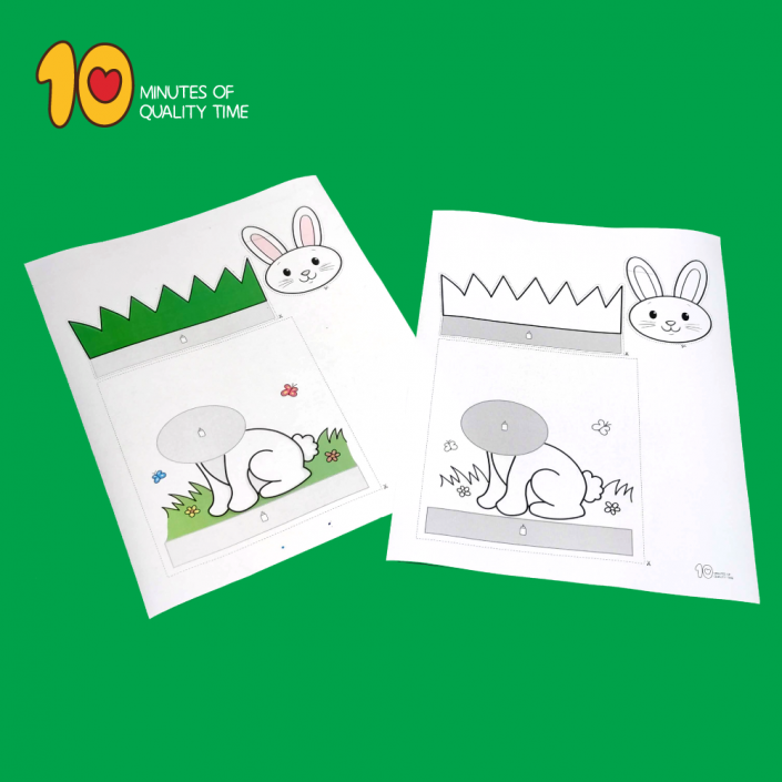 Cut and Paste Bunny Craft – 10 Minutes of Quality Time