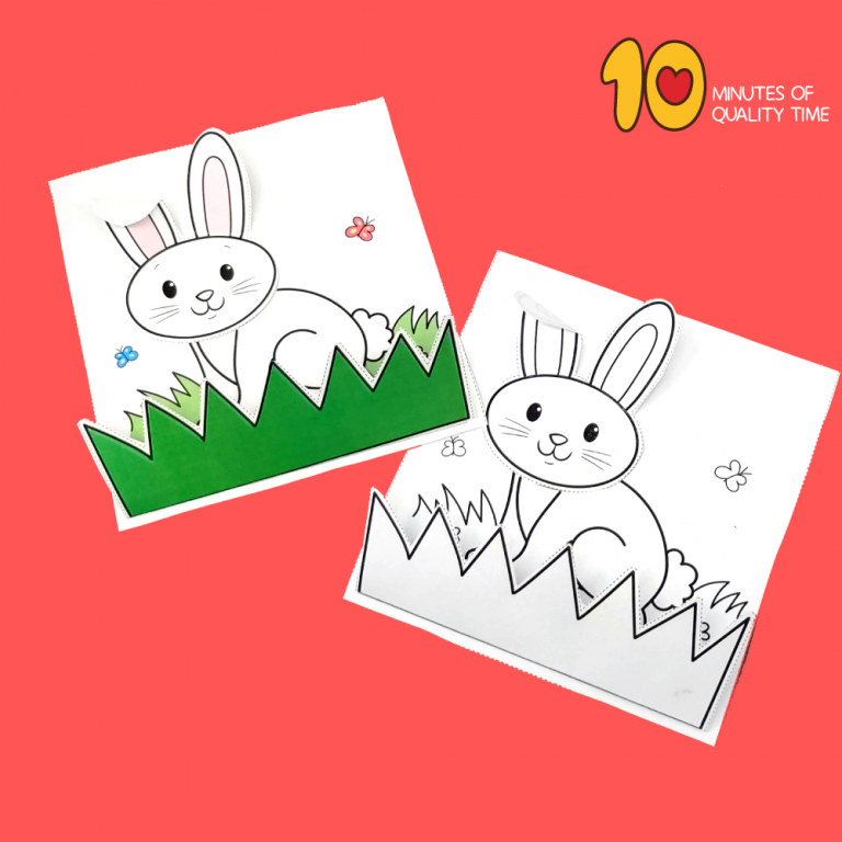 Cut and Paste Bunny Craft – 10 Minutes of Quality Time