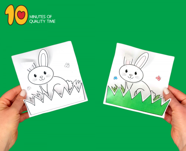 Cut and Paste Bunny Craft – 10 Minutes of Quality Time