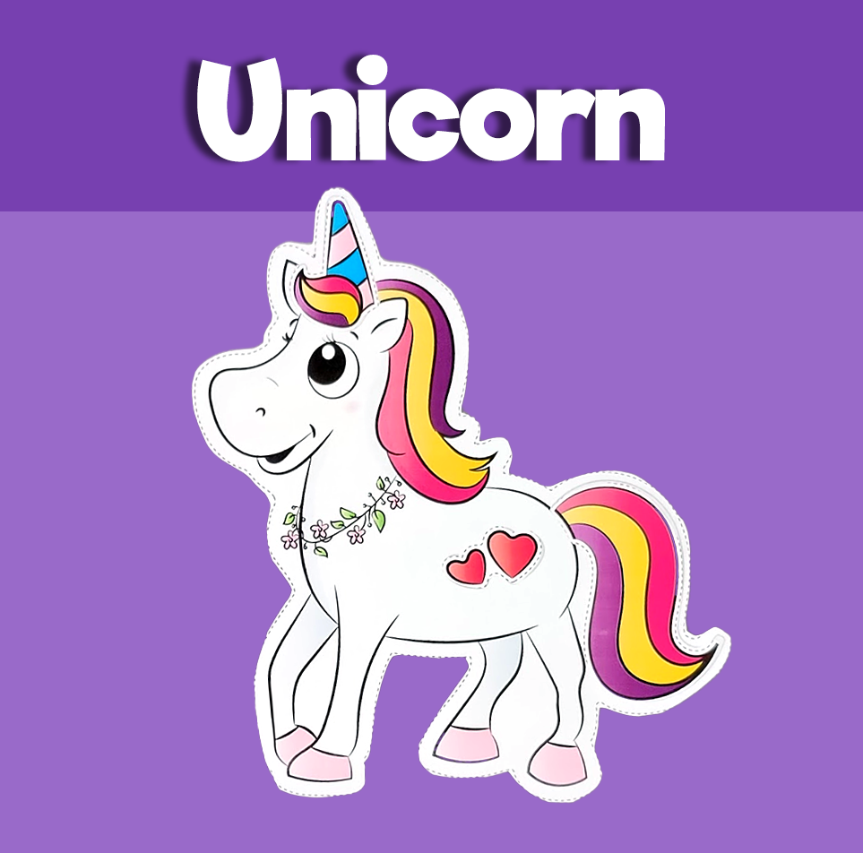 Unicorn Cut & Paste Craft – 10 Minutes of Quality Time