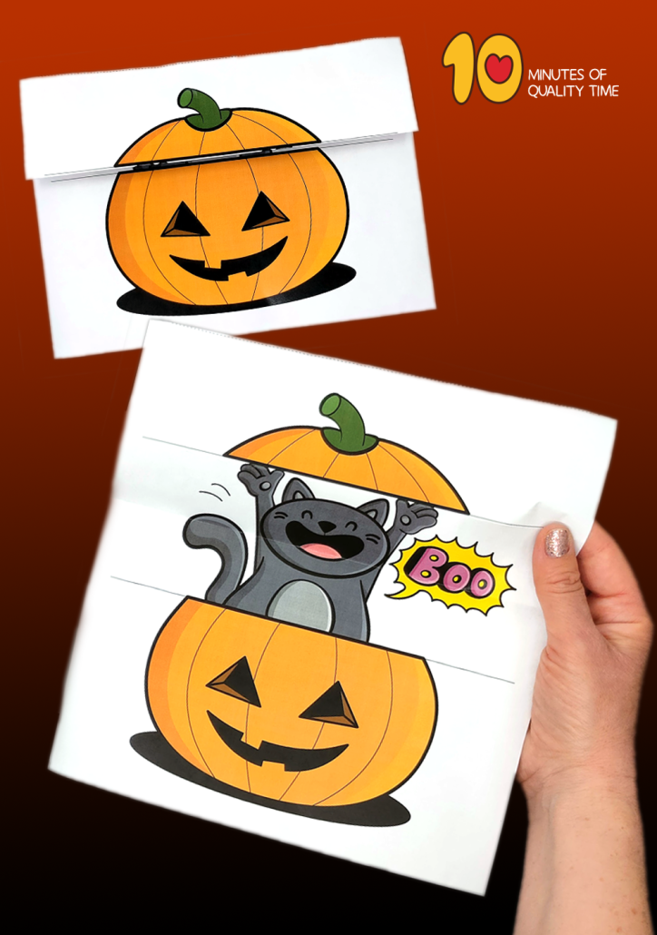 Black Cat in Pumpkin Halloween Craft – 10 Minutes of Quality Time