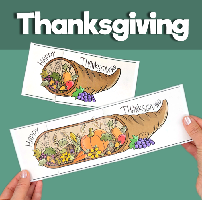 Give Thanks Printable 3D Craft – 10 Minutes of Quality Time