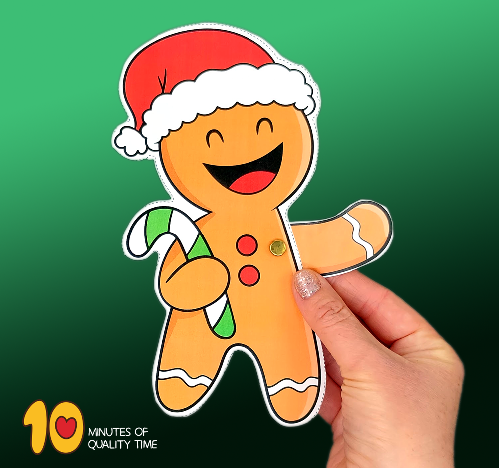 Waving Gingerbread Man Christmas Craft 10 Minutes Of Quality Time
