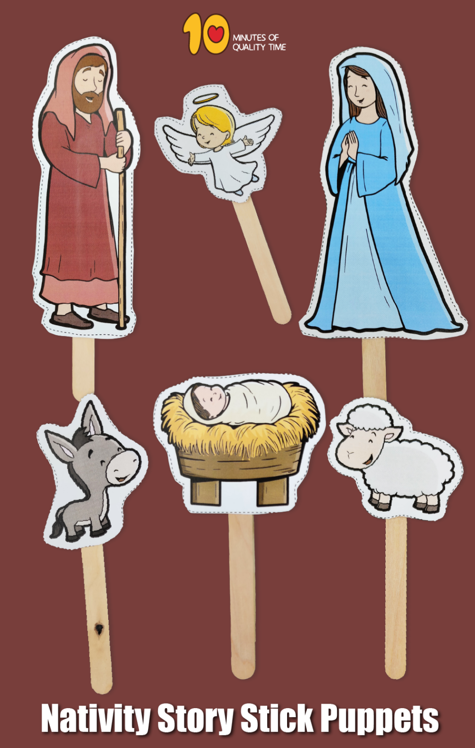 Printable Nativity Stick Puppets – 10 Minutes of Quality Time