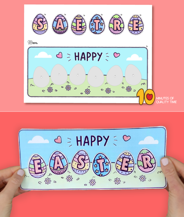 Happy Easter Cut and Paste Craft – 10 Minutes of Quality Time