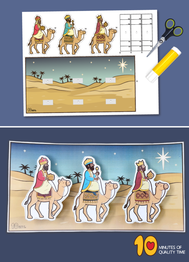 The Three Wise Men Traveling Under the Star of Bethlehem Craft – 10 ...
