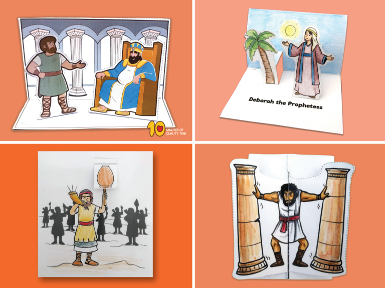 Judges of Israel Bible Crafts + Free Coloring Page – 10 Minutes of ...